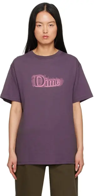 DIME Dime Purple Noize T-Shirt - Dark Purple