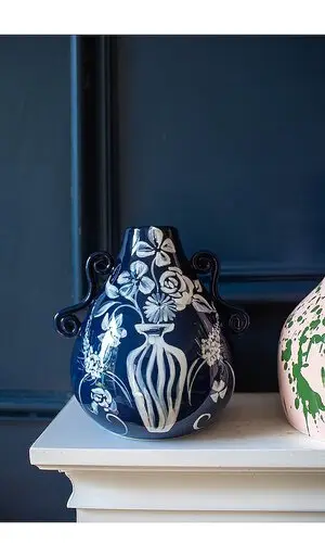 VAISSELLE Too Hot To Handle Vase In Navy