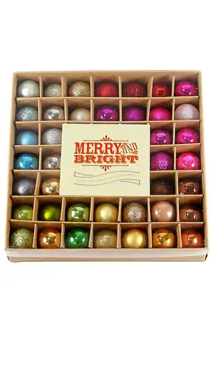 CODY FOSTER & CO Merry & Bright Boxed Ornament Set In Pink - N,a