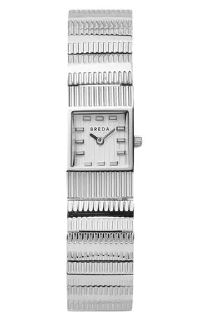 BREDA Groove Square Bracelet Watch - Silver