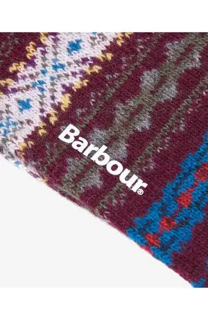 Barbour Boyd Lambswool Blend Socks - Burgundy