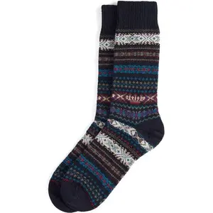 Barbour Boyd Lambswool Blend Socks - Navy Mix