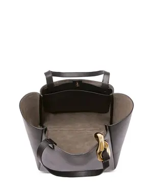 JW Anderson Corner Chain Leather Tote - Black