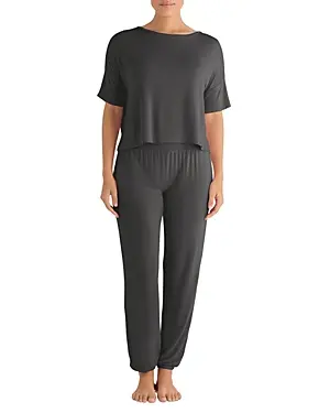Honeydew Intimates Sun Lover Lounge Set In Black Hearts Black