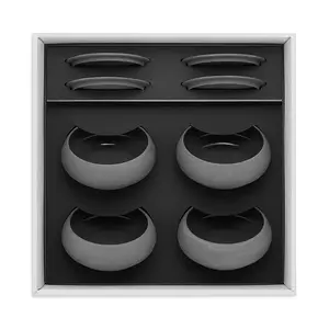DEGRENNE PARIS Bahia Onyx Cocottes, Set Of 4 - Black