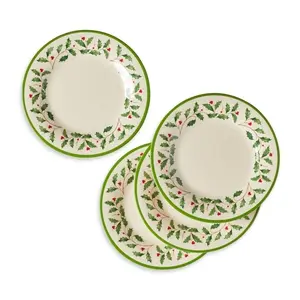 LENOX Holiday 4 Piece Melamine Accent Plate Set