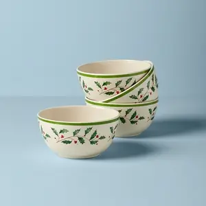 LENOX Holiday Melamine 4 Piece All Purpose Bowl Set - Red/green