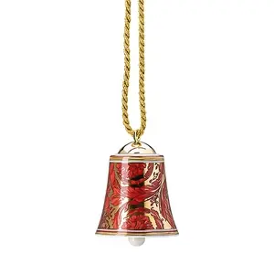 Versace Medusa Garland Bell Ornament - Red/gold