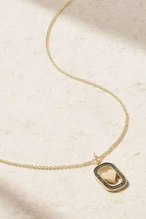 SYDNEY EVAN Heart Open Icon Charm Diamond Necklace