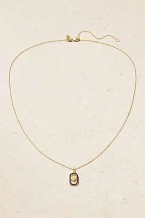SYDNEY EVAN Heart Open Icon Charm Diamond Necklace