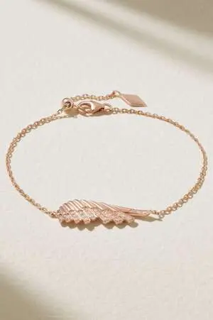 GARRARD Wings Rising Diamond & 18-karat Rose Bracelet