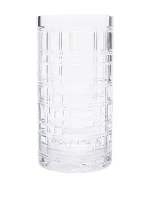 Ralph Lauren Medium Hudson Plaid Glass Vase - Neutrals