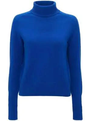 Victoria Beckham Full-neck Wool Jumper - Blue