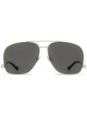 Saint Laurent Leon Oversized Sunglasses - Silver