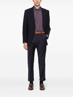 BARBA NAPOLI Geometric-print Cotton Shirt