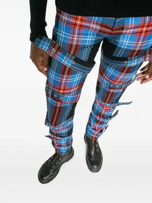 CHARLES JEFFREY Tartan Buckled Trousers
