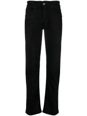 7 For All Mankind Mid-rise Slim-fit Jeans - Black