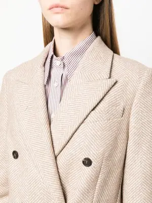Brunello Cucinelli Chevron Double-breasted Blazer