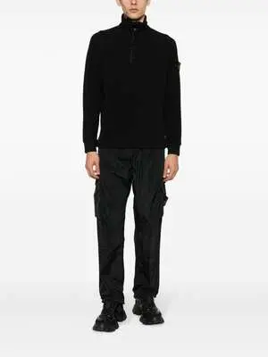 Stone Island Tapered Cargo Trousers - Black