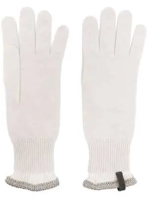 Brunello Cucinelli Ribbed Cashmere Gloves