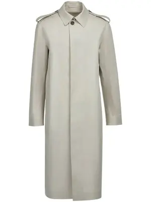 FERRAGAMO Cotton-blend Long Coat - Neutrals