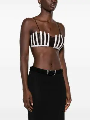 NUE Lotus Rhinestone-embellished Top