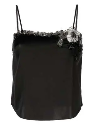 FLEUR DU MAL Sequined Camisole Top