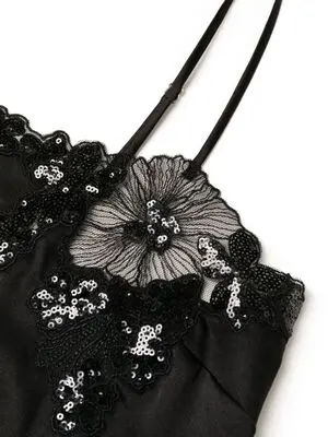 FLEUR DU MAL Sequined Camisole Top