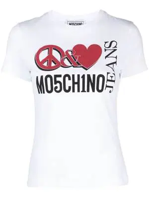 Moschino Logo-print Cotton T-shirt - White