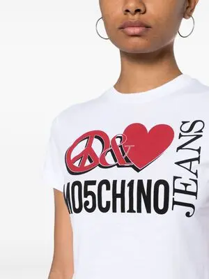 Moschino Logo Print Cotton T-shirt