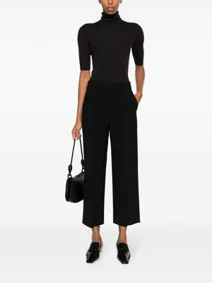 Theory High-waisted Cropped Trousers - Black