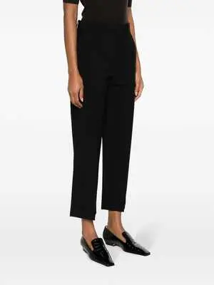 Theory High-waisted Cropped Trousers - Black