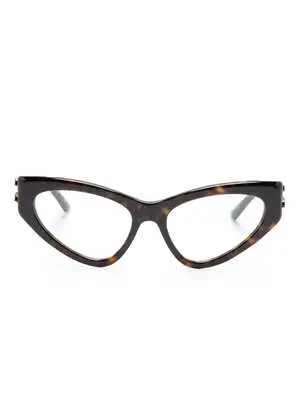 Balenciaga Cat-eye Frame Glasses - Brown