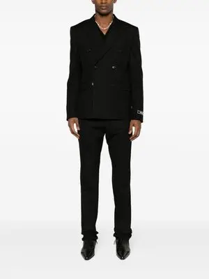 Versace Double-breasted Virgin Wool Blazer