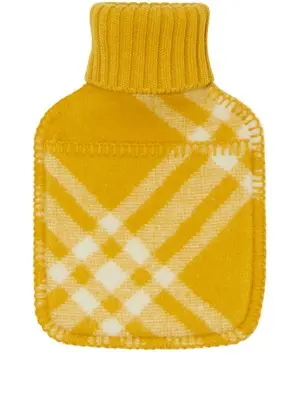 Burberry Checked Wool Hot Water Bottle - Yellow