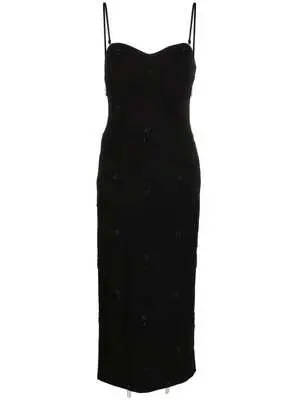 P.a.r.o.s.h Embroidered Crepe Midi Dress