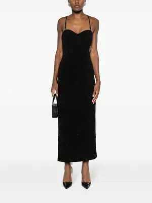 P.a.r.o.s.h Embroidered Crepe Midi Dress