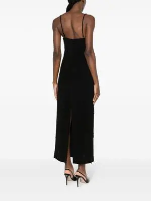 P.a.r.o.s.h Embroidered Crepe Midi Dress