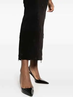 P.a.r.o.s.h Embroidered Crepe Midi Dress