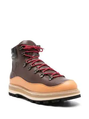 Moncler Peka Trek Leather Hiking Boots - Brown