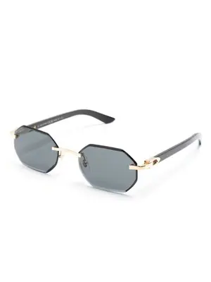 CARTIER Geometric Rimless Sunglasses
