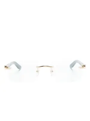 Cartier Cartier Eyewear Geometric-Frame Rimless Glasses Grey