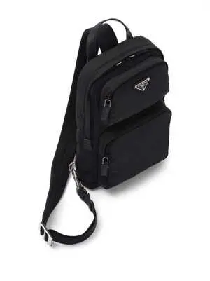 Prada Enamel Triangle-logo Backpack