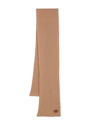 Gucci Logo-patch Scarf - Neutrals