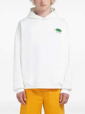 Marni Logo-print Hoodie - White