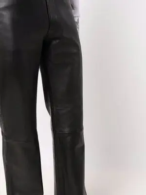 ERNEST W. BAKER Leather Flare-leg Trousers