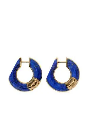 Burberry Lapis Lazuli Hoop Earrings - Blue