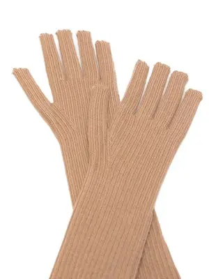 Dolce & Gabbana Extra-long Cashmere-blend Gloves - Neutrals