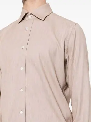 BOSS Mélange-effect Spread-collar Shirt