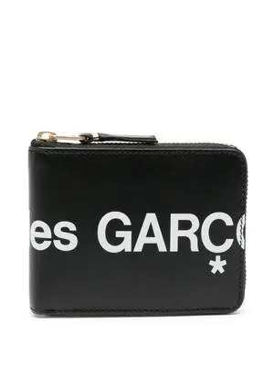 Comme Des Garçons Logo-print Leather Wallet - Black